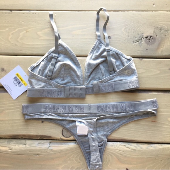 Calvin Klein | Intimates & Sleepwear | Calvin Klein Gray Triangle Bra ...